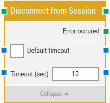 Disconnect from Session | Logic Blocks | Leapwork Documentation